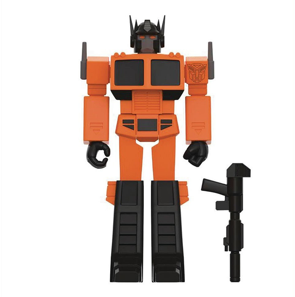OPTIMUS PRIME ORANGE AND BLACK TRANSFORMERS REACTION ACTION FIGURE 10